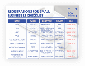FREE Small Business Registration Checklist
